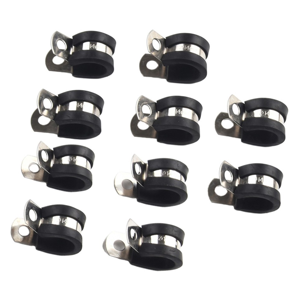 Weather Resistant Stainless Steel Rubber Lined P Clips Cable Mounting ...