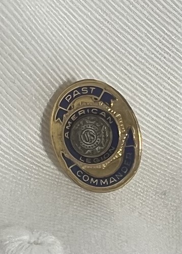American Legion Past Commander 10K Gold Enamel Tie Tac Lapel/Hat Pin ...