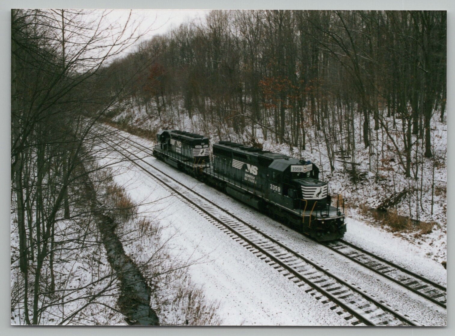 Railroad Photo - Norfolk Southern #3359 Diesel Locomotive 1990s Train ...