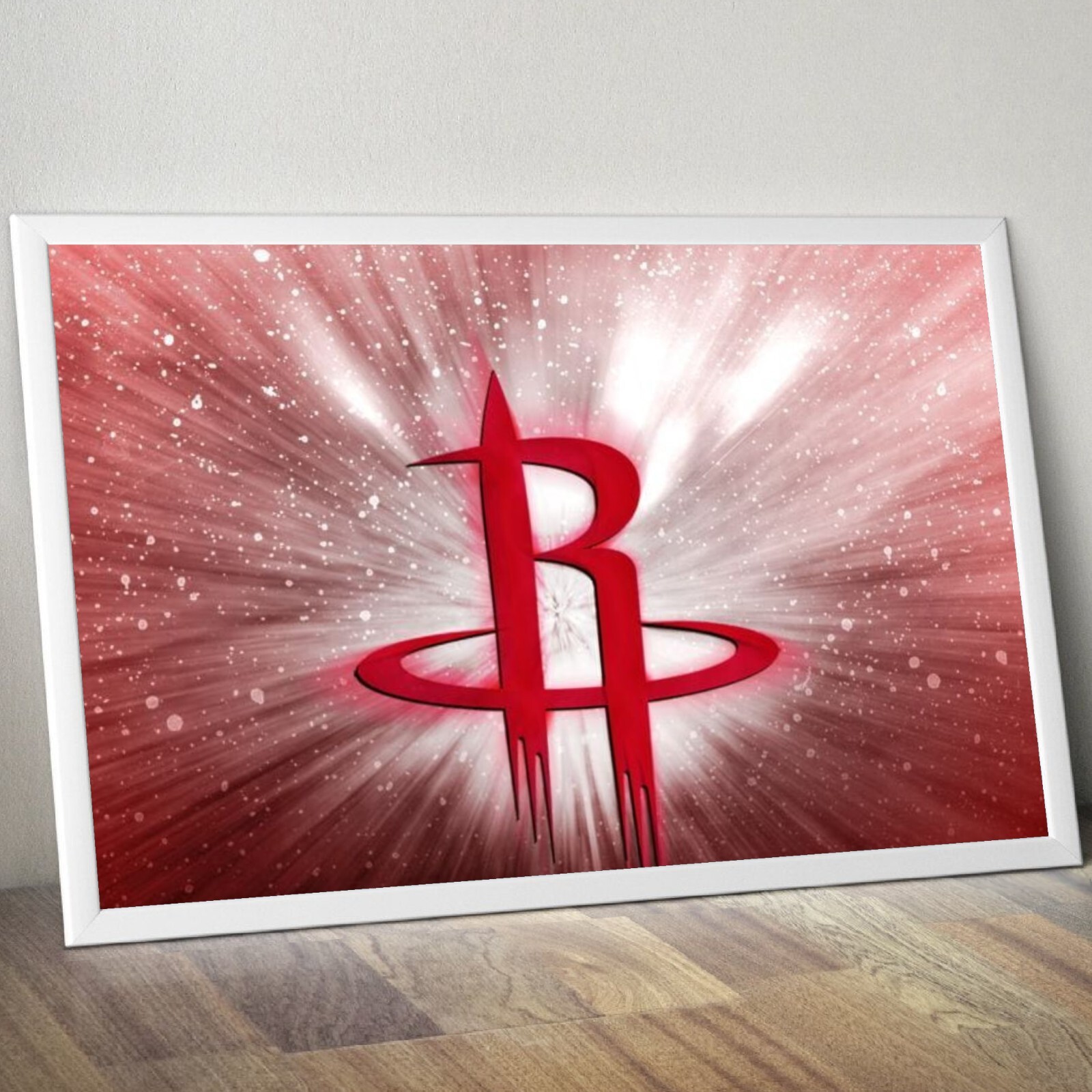 Houston Rockets Logo Flash Basketball Print NBA Team POSTER 24"x 36 ...