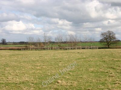 Photo 6x4 Circular copse with a fence round, Admington Just east of the ...