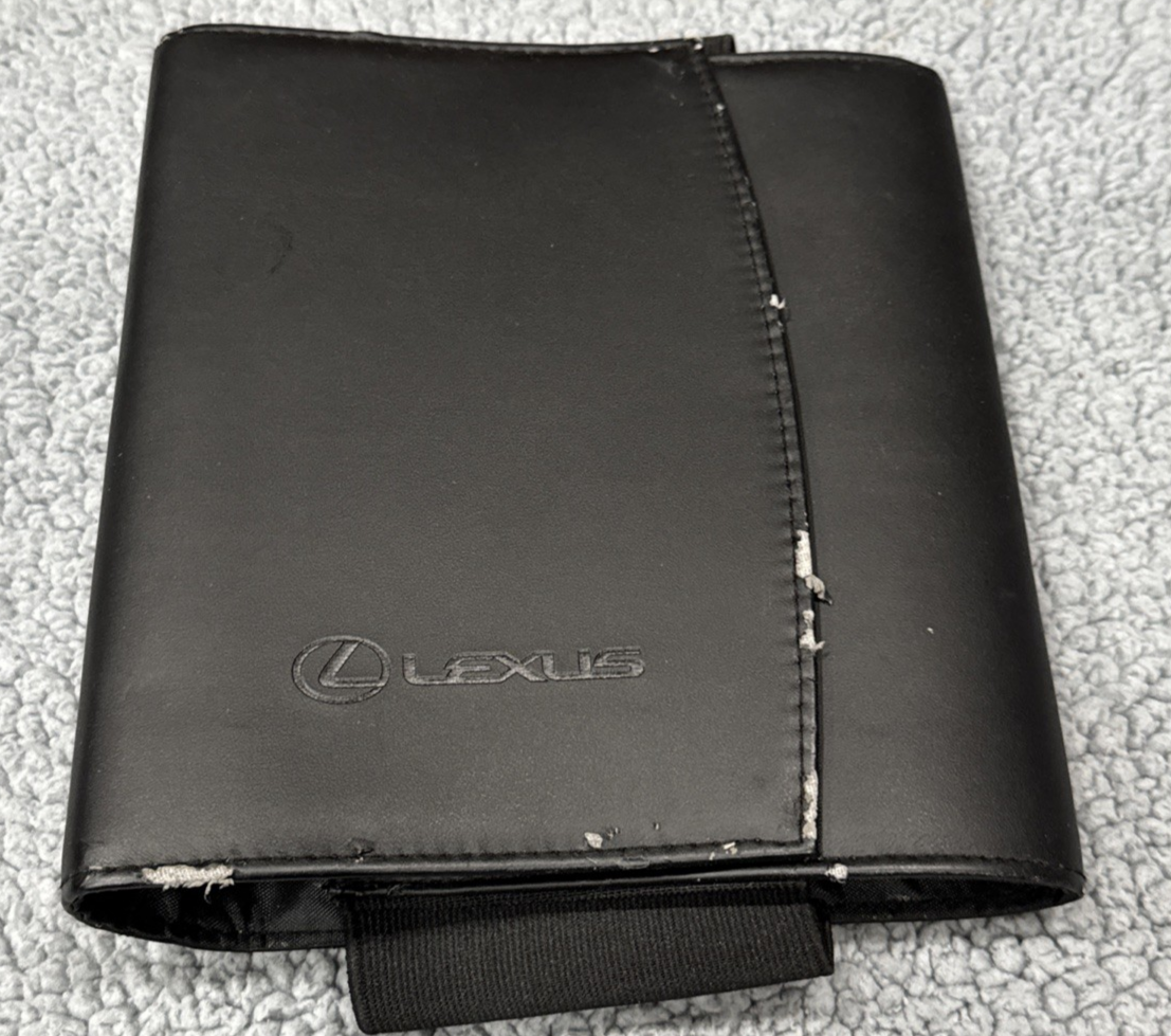Lexus Owners Manual Case Leather Black Factory Original Holder Genuine ...
