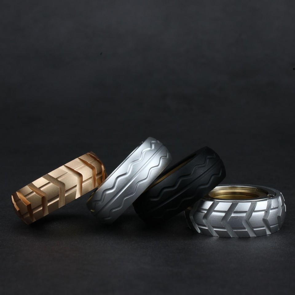 EDC Mechanic Ring Tire Fidget Clicker Magnetic Slider Haptic Toy Stress ...