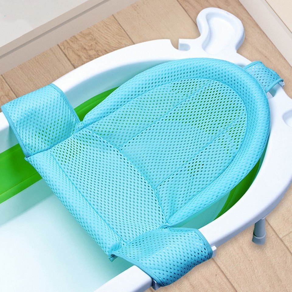 Shower Support Mat Newborn Shower Cradle Baby Bath Mesh Cushion Bathtub ...