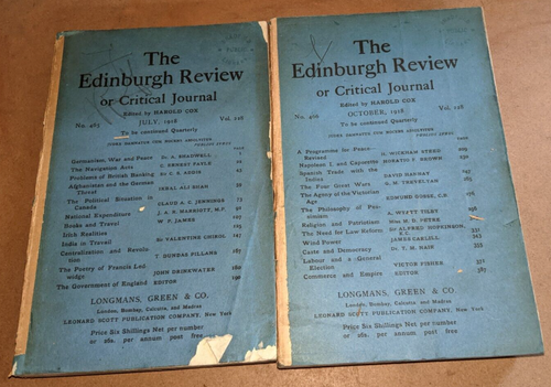The Edinburgh Review Volume 228: July-October 1918 - Loose Set | eBay