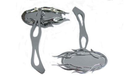 V-Twin 34-1245 Fireball Mirror Set Billet Chrome Pair Harley Metric 65 ...