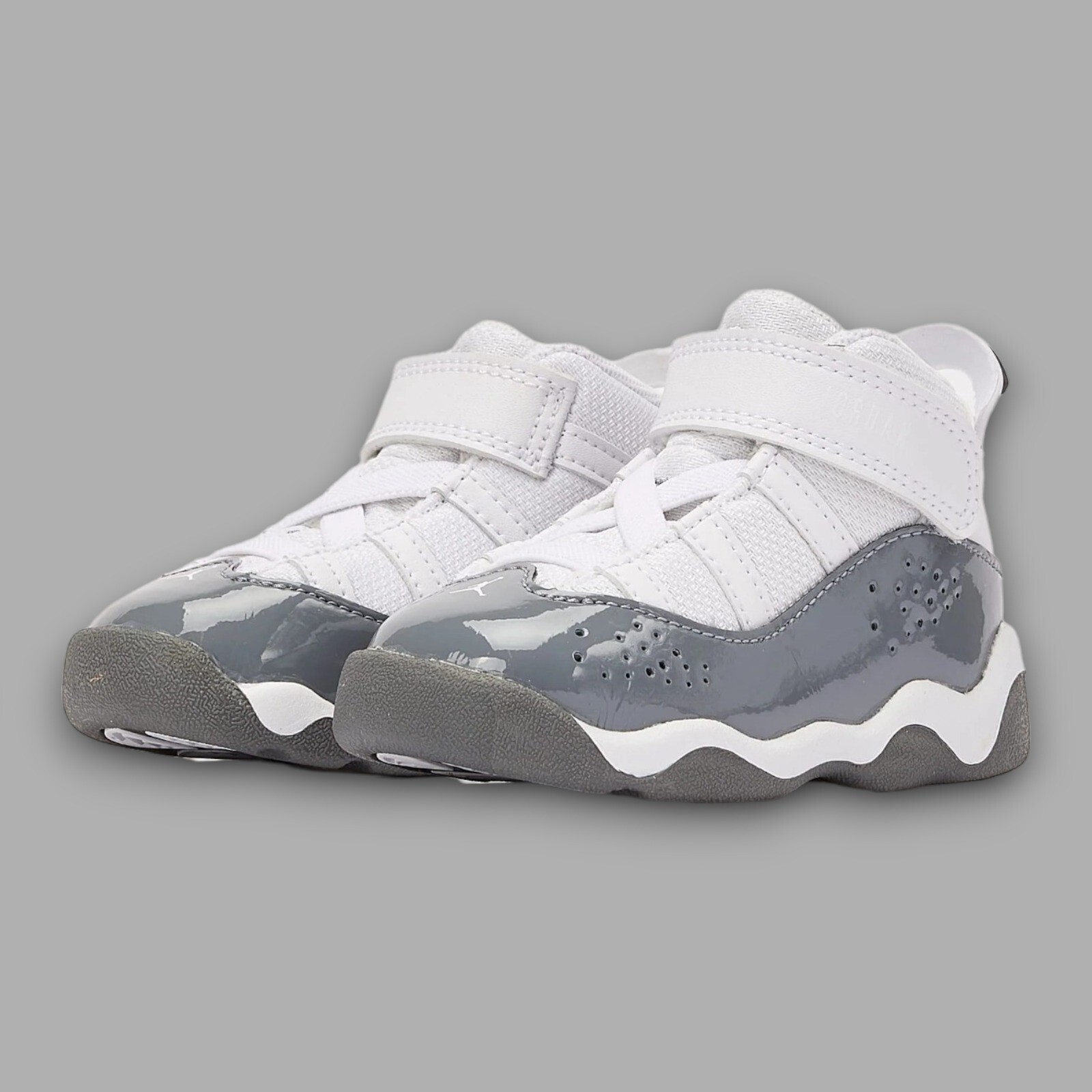 Nike Jordan 6 Rings Shoes Sneakers 323420-121 Grey-White Toddler Size ...