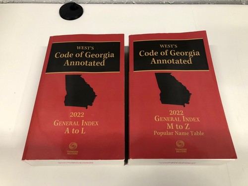 West's Code of Georgia Annotated 2022 General Index 2 Volumes - Thomson ...