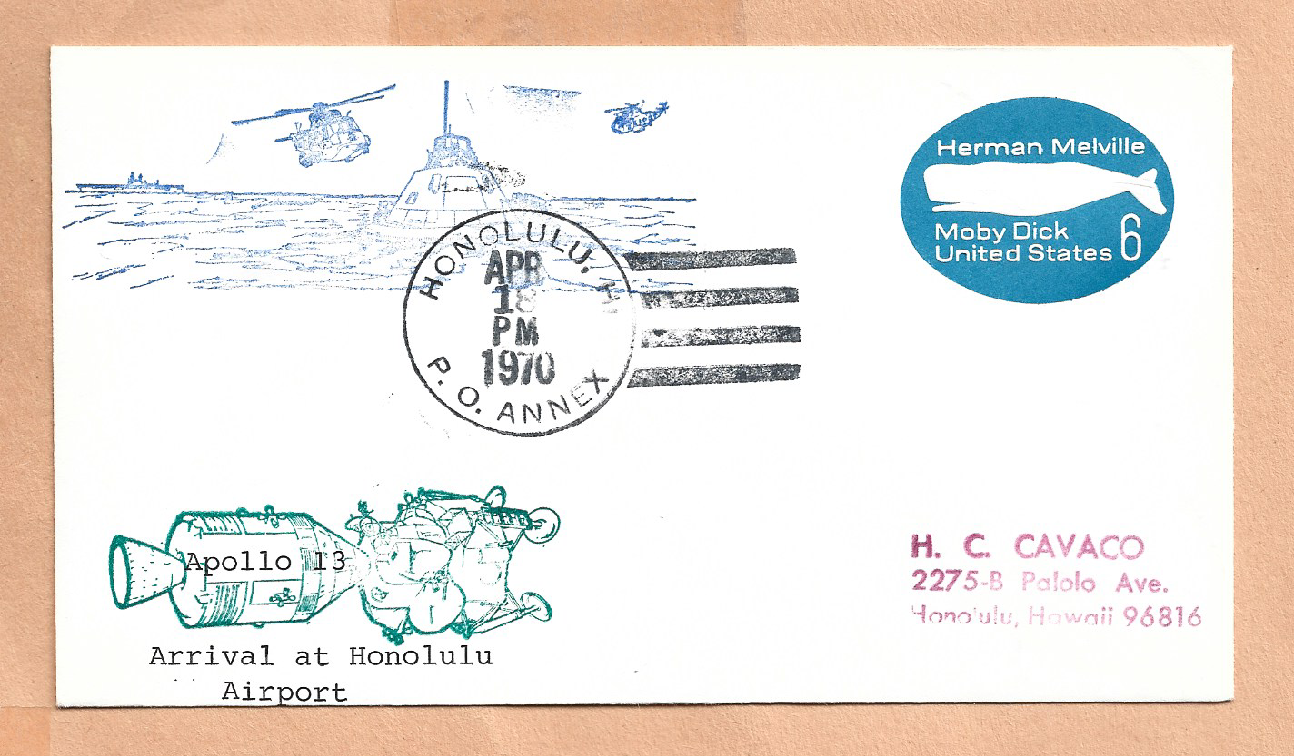 APOLLO 13 ARRIVAL AT HONOLULU AIRPORT APR 18,1970 WMK # 49 SCARCE ...