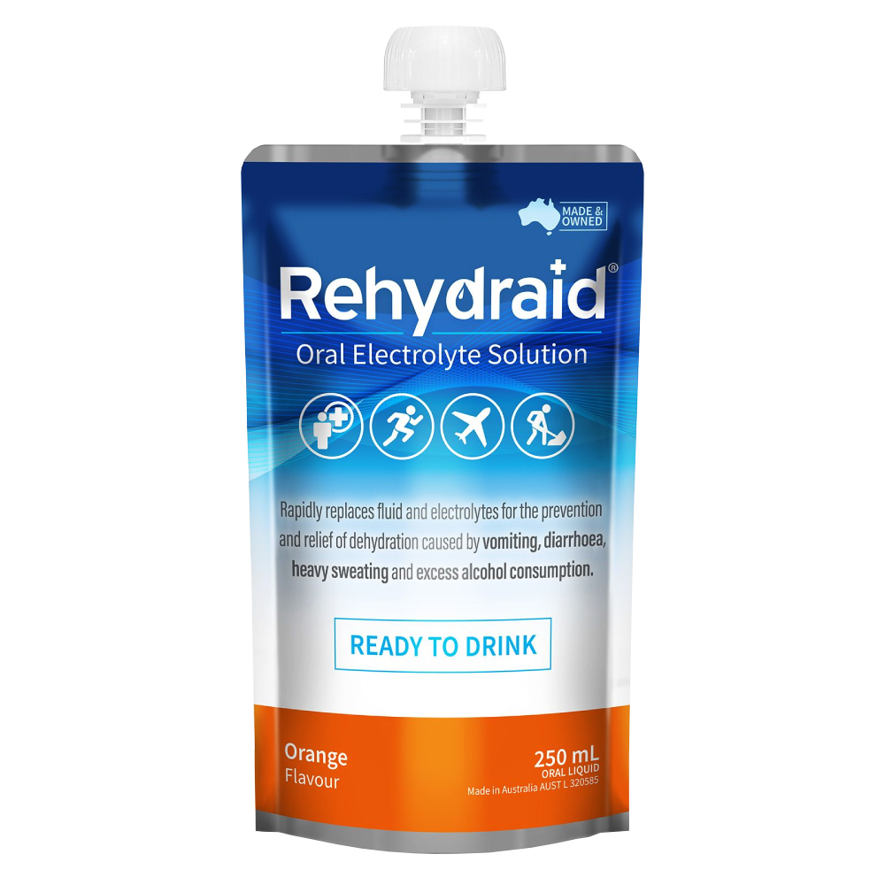 Rehydraid Oral Electrolyte Solution 250mL - Orange Flavour Dehydration ...
