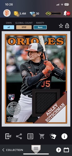 [DIGITAL CARD] Topps Bunt 2023 ADLEY RUTSCHMAN RC, 1988 HERITAGE RELIC ...