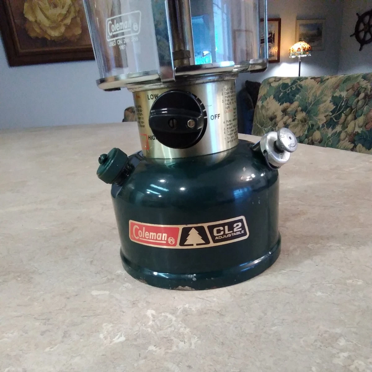 Vintage 1985 Coleman Green CL2 Adjustable Model 288 Double Mantle Lantern 05/91 海外 即決-
