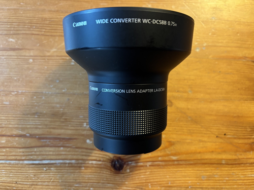 Canon Wide Converter Lens WC-DC58B with Lens Adaptor LA-DC58H | eBay
