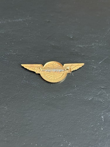 VTG ORIGINAL PAN AM "JUNIOR" CLIPPER PILOT WINGS 2-1/4" BLUE & GOLD ...