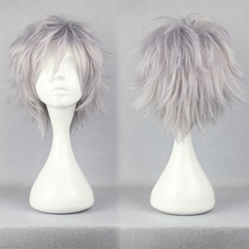 New Multi Color Men Boy Short Straight Hair Wig Anime Party Cosplay ...