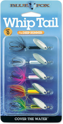 Blue Fox Whip Tail 5-Piece Variety Kit - Trout & Salmon Fishing Spinner ...