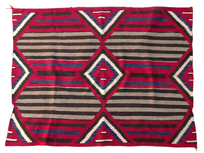 Early Navajo Indian Third Phase Transitional Rug Chief's Blanket Wool ...