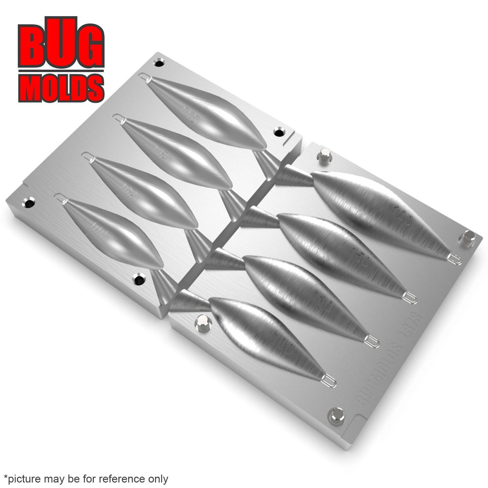 FishingSinker Mold AluminiumFishing Mold Lure making Lead Molds Carp ...