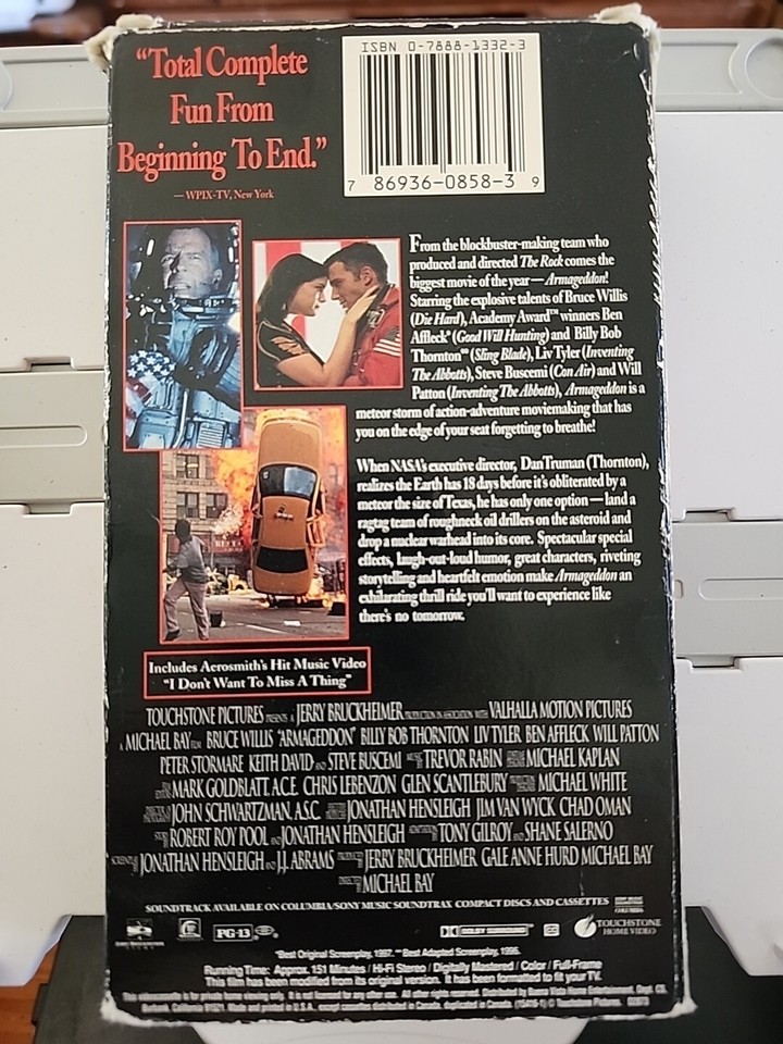 Armageddon (VHS, 1998) 786936085839 | eBay