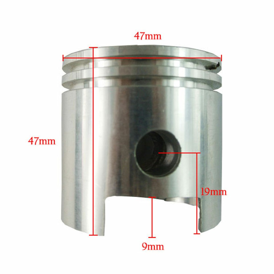 Piston & Piston Ring & Pin For 66cc 80cc 2-Stroke Engine Motorized Bike ...