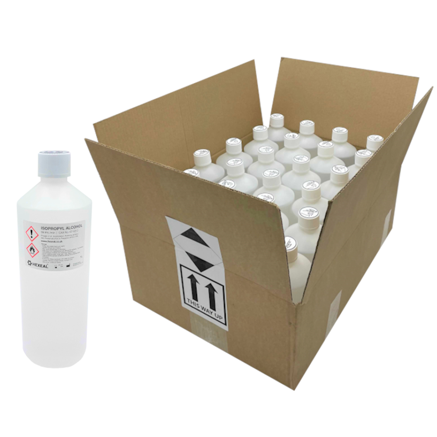 Hexeal 99.9% Isopropyl Alcohol 500ml – 250L IPA for Sanitising ...