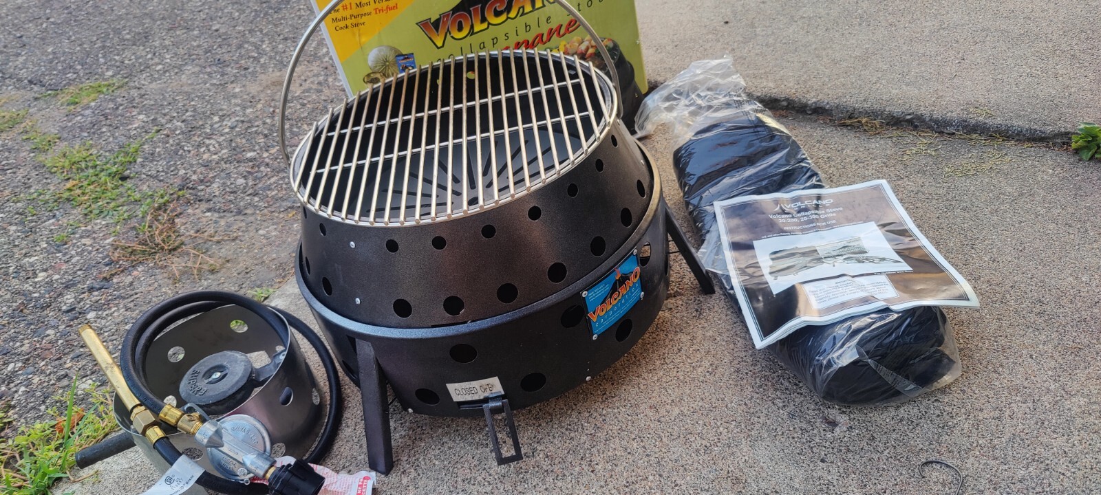 VOLCANO II - COLLAPSIBLE STOVE PORTABLE PROPANE WOOD CHARCOAL - BRAND ...