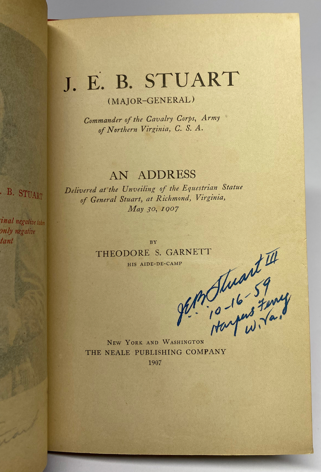Theodore S GARNETT / J E B Stuart Major-General Commander of the ...