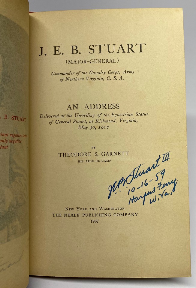 Theodore S GARNETT / J E B Stuart Major-General Commander of the ...