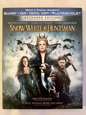 SNOW WHITE AND THE HUNTSMAN (2012) Bluray + DVD + Digital w/ Slipcover ...