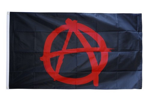 Fahne Anarchy Anarchie rot Flagge anarchistische Hissflagge 90x150cm | eBay