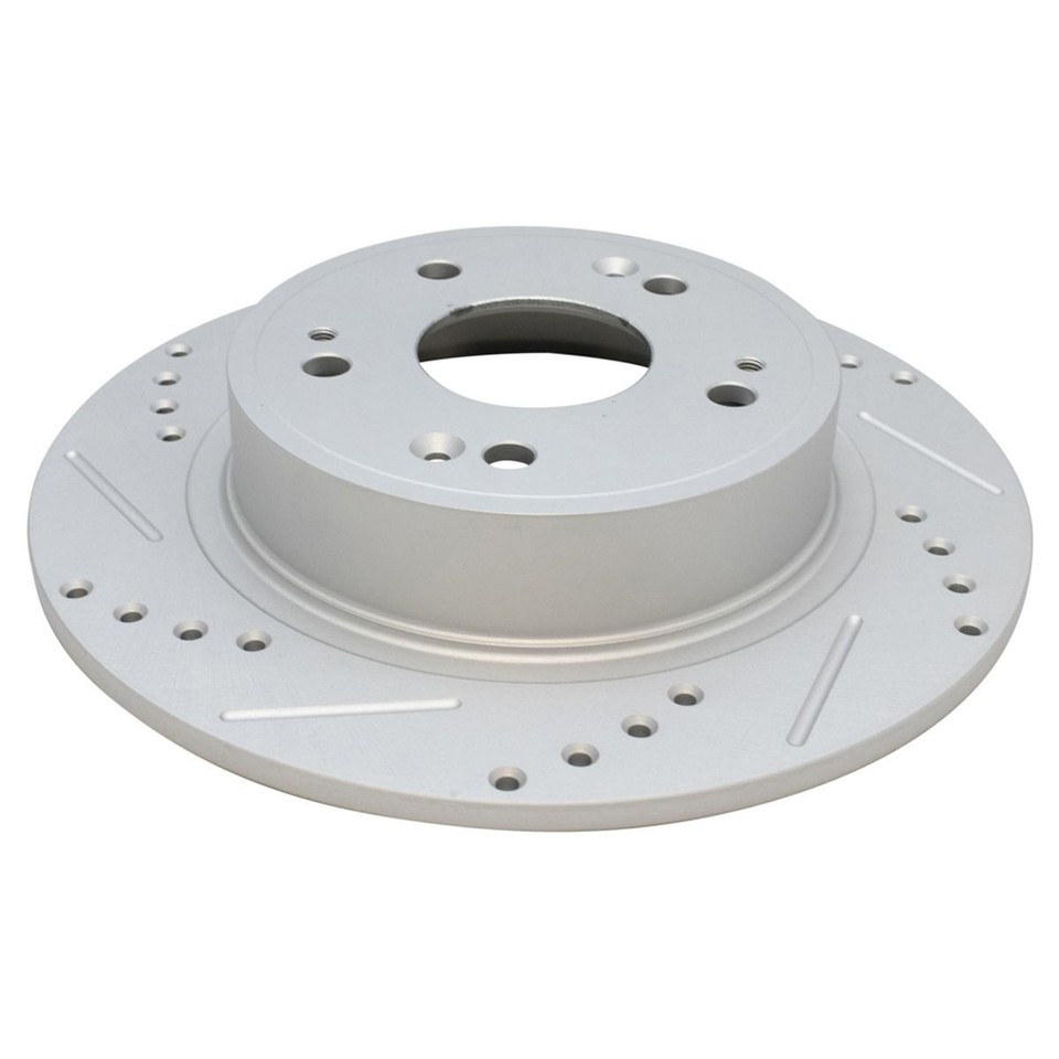 TRQ Front & Rear Cross Drilled & Slotted G-Coated Disc Brake Rotors New ...