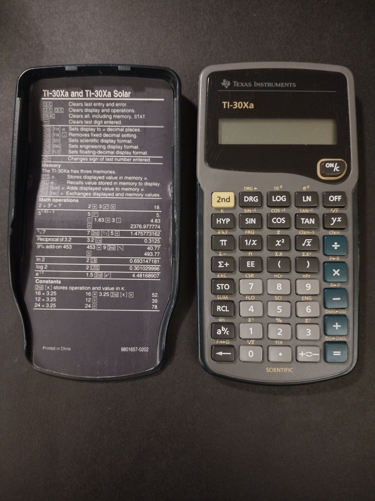 Texas Instruments Ti-30xa SE Solar Powered Scientific Calculator for ...