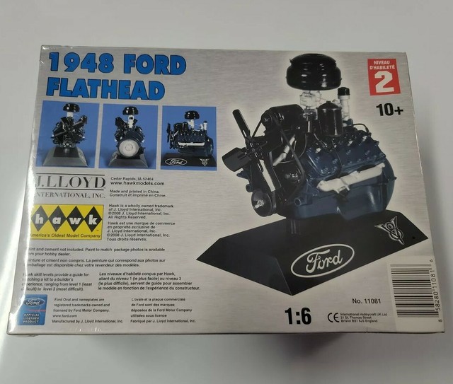 HAWK 1/6 Scale 1948 Ford Flathead V8 Model Kit Skill Level 2 Ages 10 ...