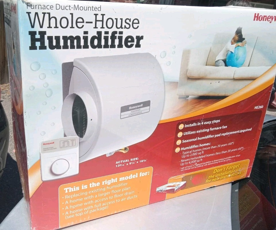Honeywell HE260 Whole House Fan-Powered Humidifier with Installation ...
