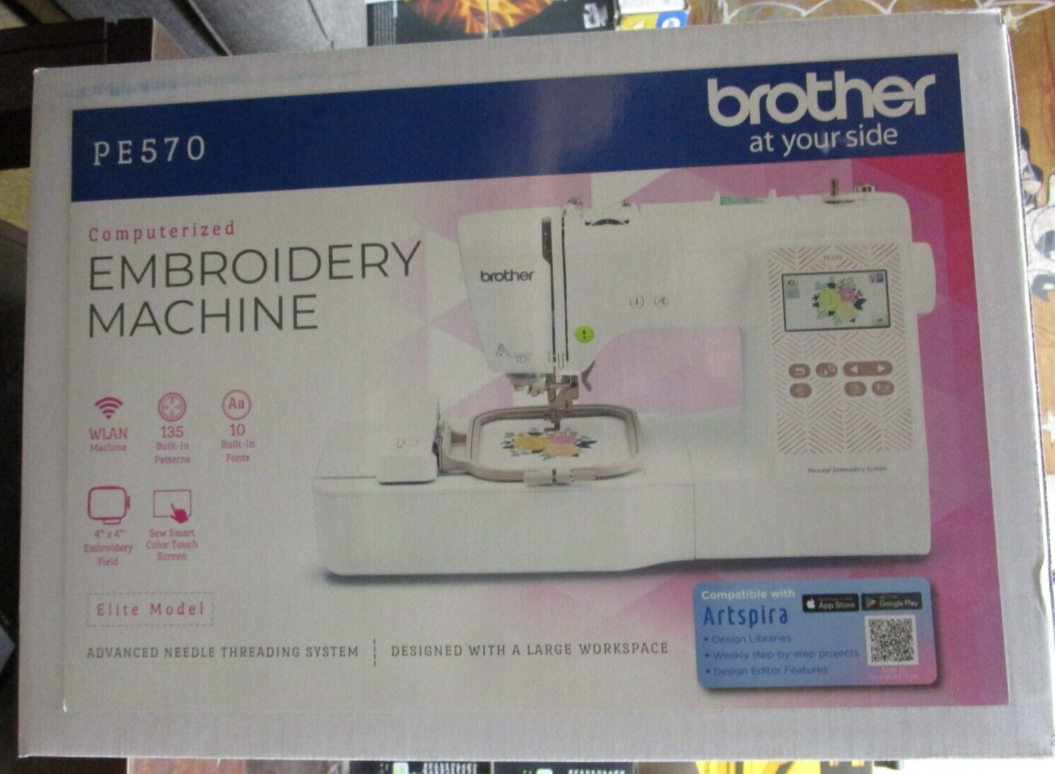 Brother PE570 Computerized Embroidery Machine - White BRAND NEW | eBay