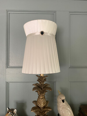 Vintage traditional cream pleated & collared Frame 9" lampshade | eBay UK