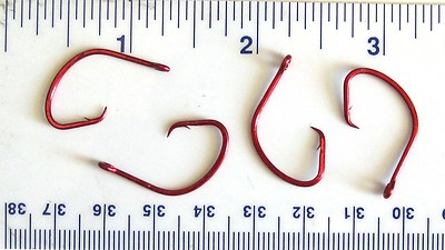 50 VMC 7381RD 7381 Sure Set Circle Red Fish Fishing Hooks Sz 1 From ...