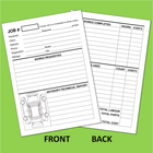 Garage Repair Job Cards A5 Time Sheet Works Pad Image 100 Workshop ...