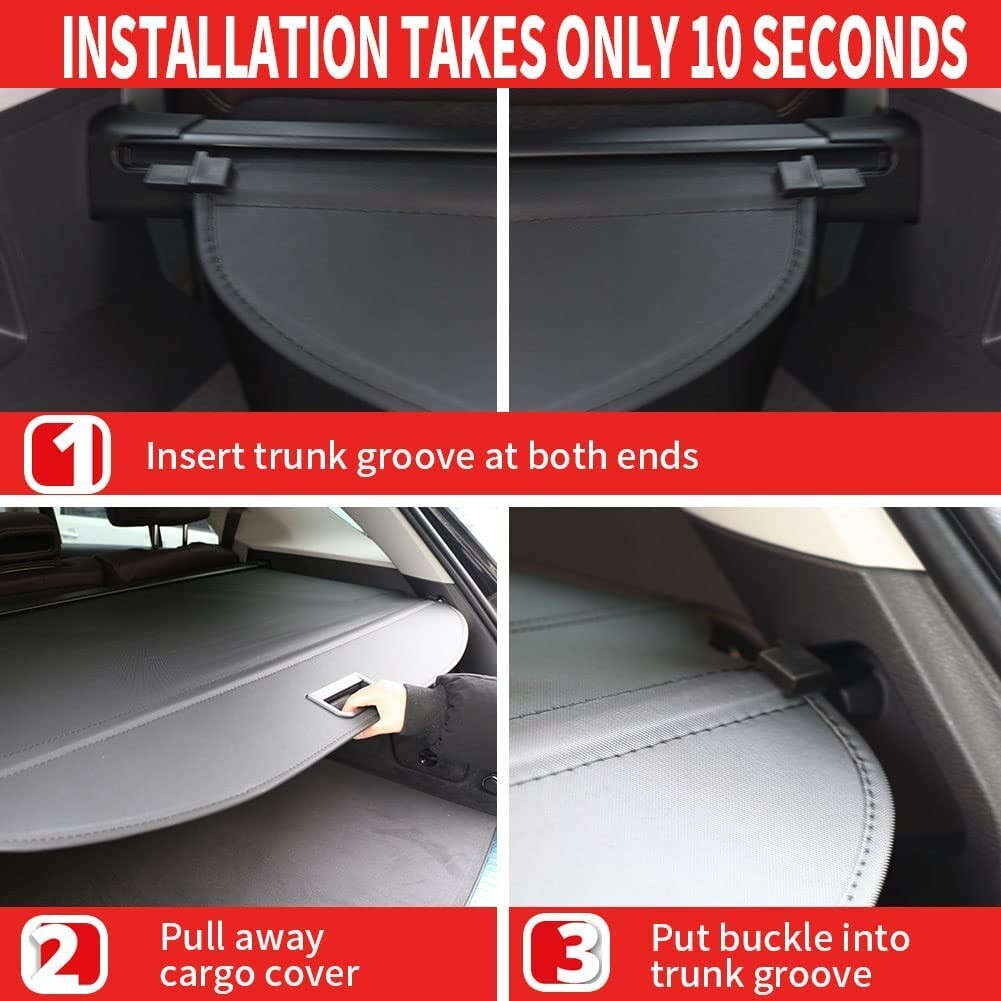 For Toyota 4Runner 10-24 Cargo Cover No Gap Retractable Rear Trunk ...