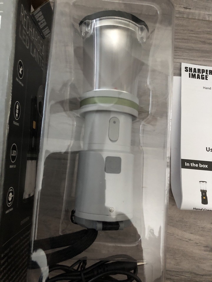 New Sharper Image Chargeable Lantern Camping Light Outdoor Hand Crank ...