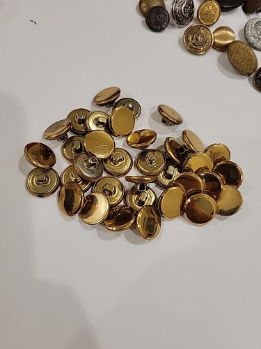 Vintage Military Flat Brass Buttons 16mm 33pcs B15 | eBay