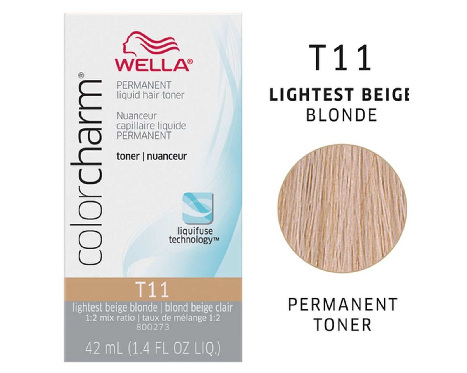 Wella Color Charm T11 Lightest Beige Blonde Permanent Liquid Hair Toner ...