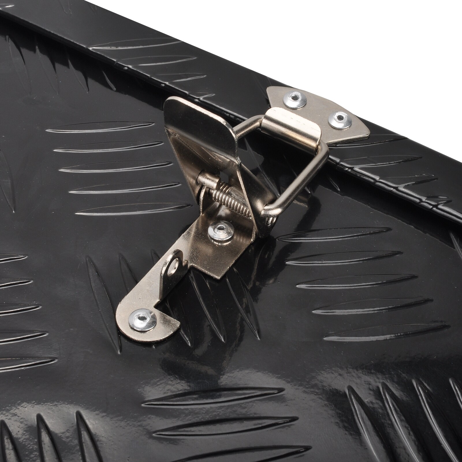 16"X7.5"X10" Aluminum Small Tool Box Car Trunk Tool Box Storage Black ...