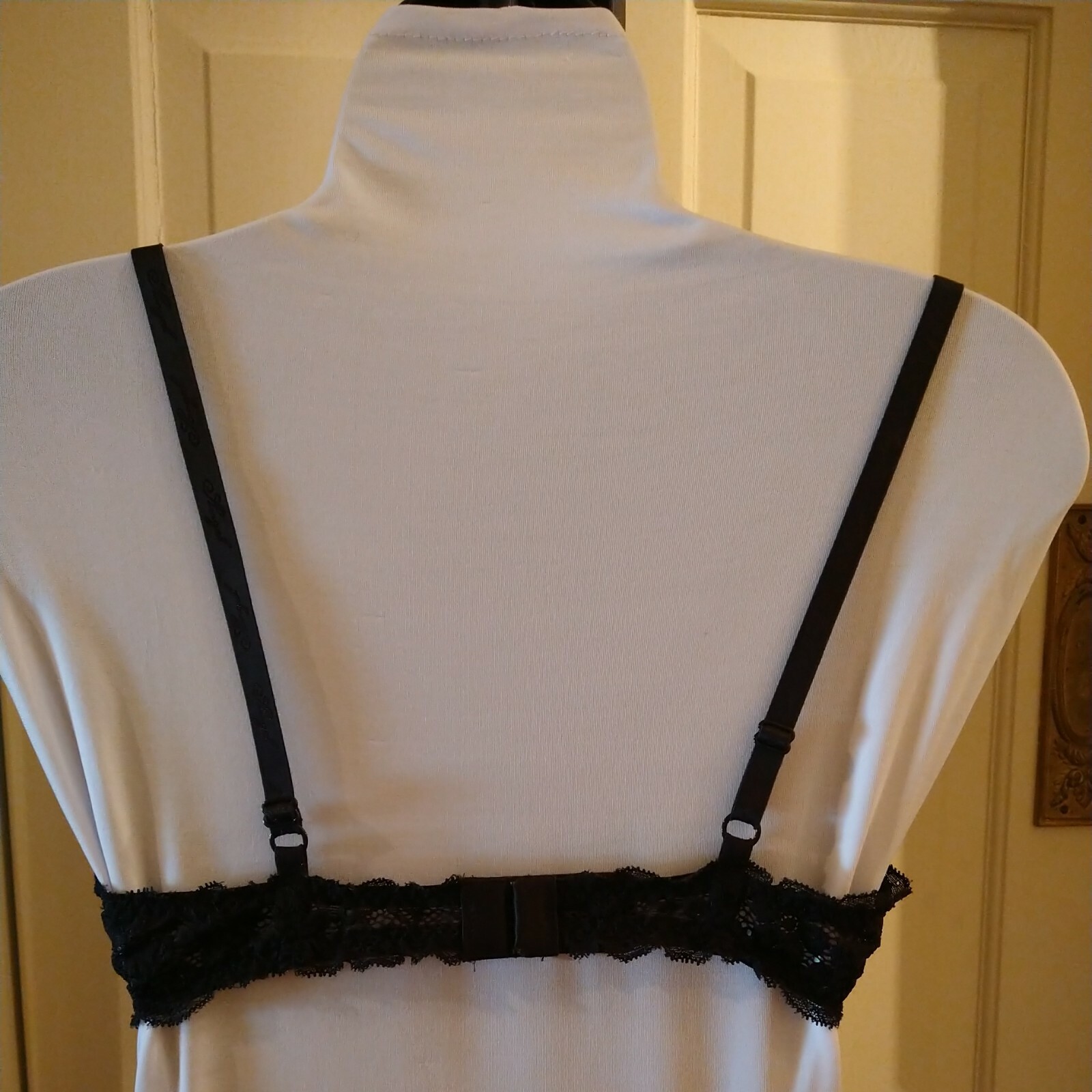 Victoria's Secret Black IPEX Demi Bra Size 36B Lacey … - Gem