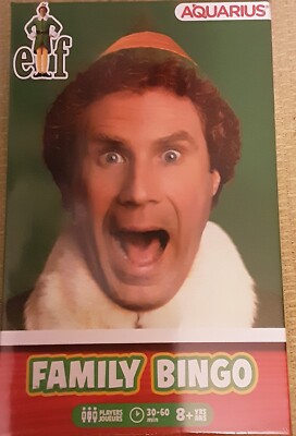 ELF Family Bingo Party Game By Aquarius Christmas Movie Buddy The Elf ...