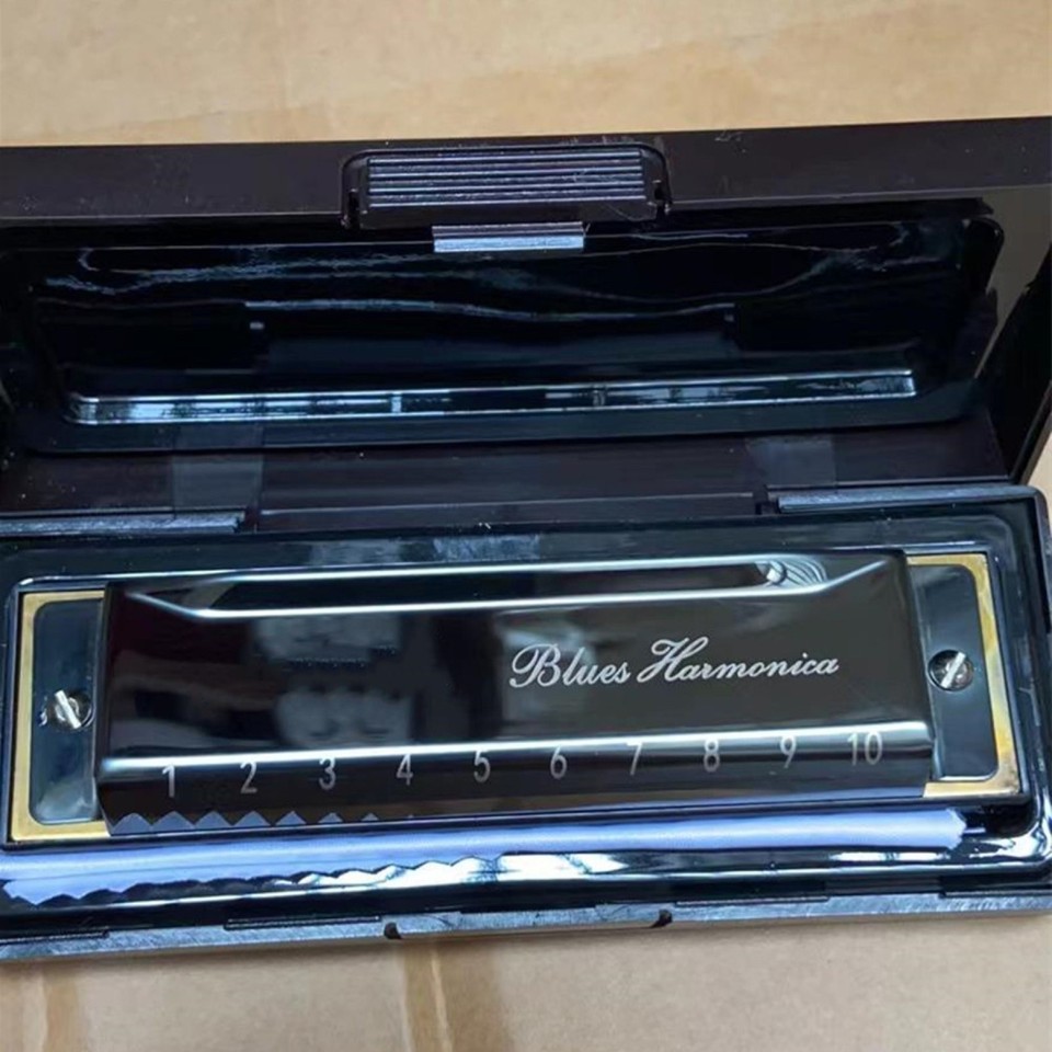 10 Hole Key Blues Harmonica French Harp Mouth Organ Phosphor Bronze ...