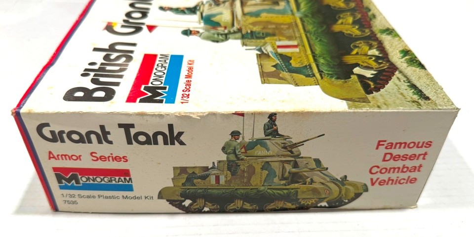 MONOGRAM. 7535. BRITISH GRANT TANK M3. 1/32 SCALE. RA-VJ | eBay
