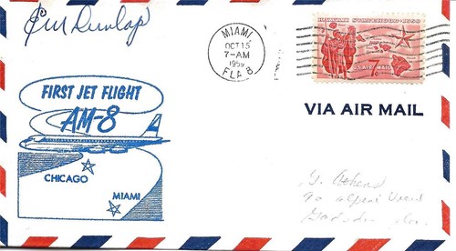 First Jet Airmail Flight Miami - Chicago October 15 1959 AAMC#J290 | eBay