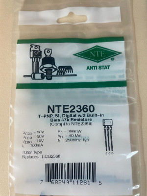 6 pcs NTE2360 T-PNP SI W/47K RESISTOR | eBay