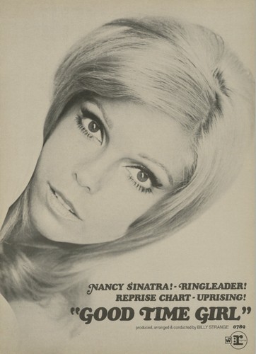 Nancy Sinatra "Good Time Girl" Original Promo Ad, Mounted w/Magnetic ...